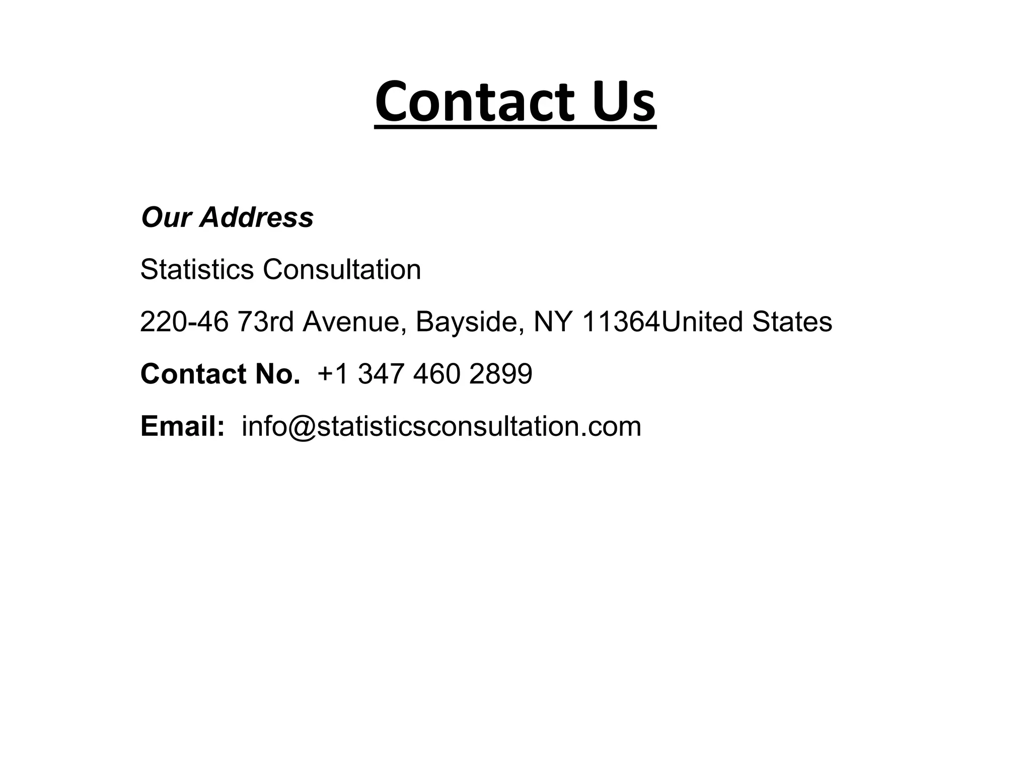 Statistics consultation | PPT