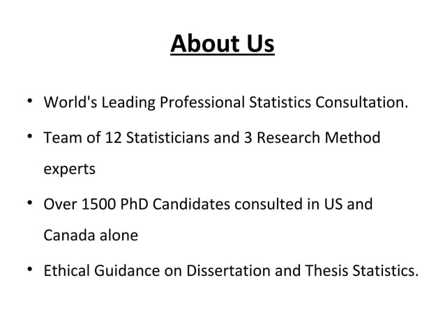 Statistics consultation | PPT