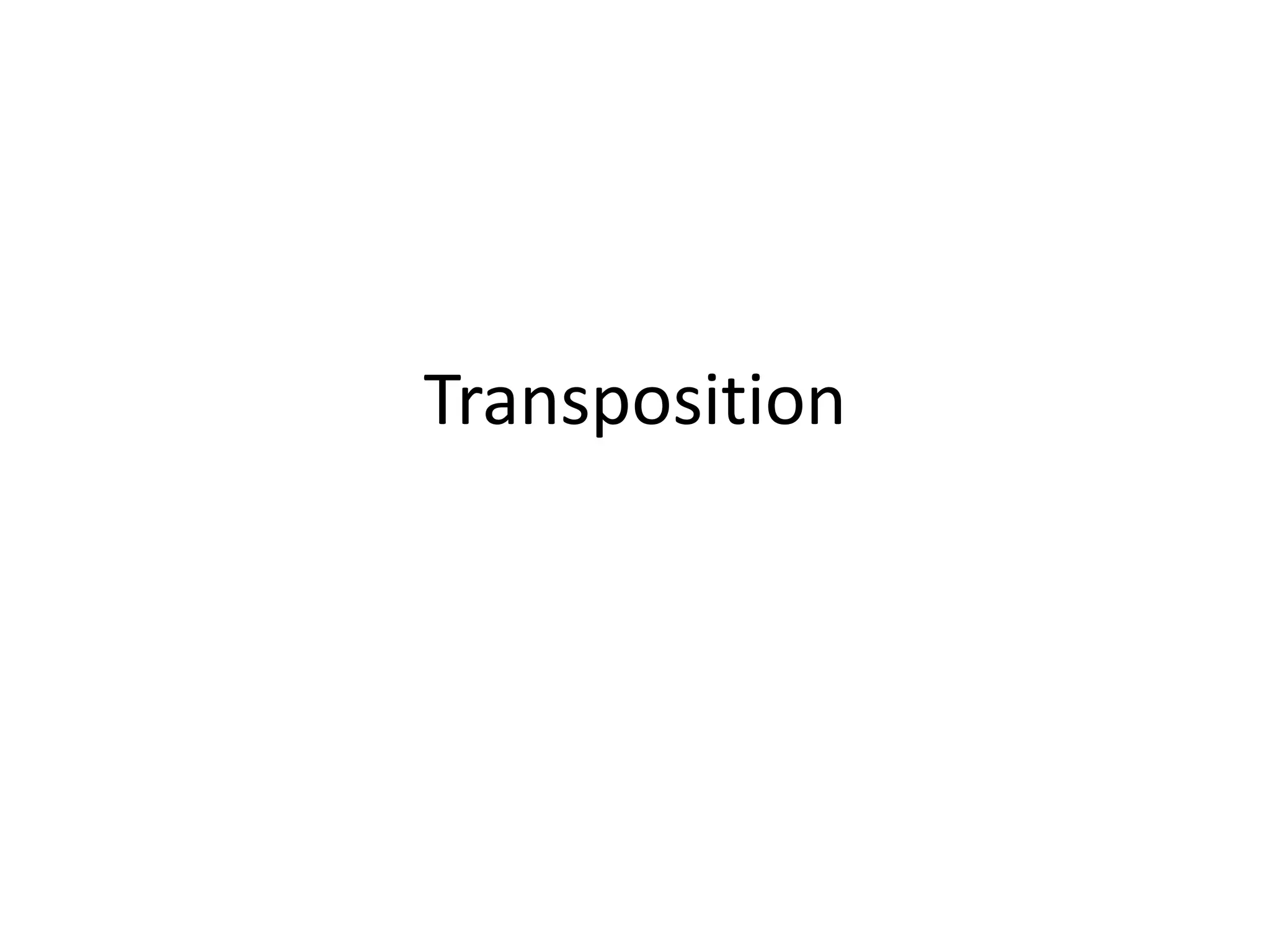33.transposition | PPT