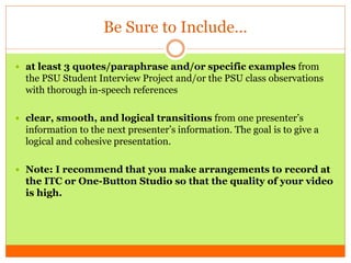 33. conversation starters, group project introduction | PPT