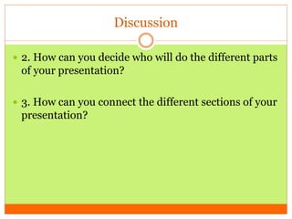33. conversation starters, group project introduction | PPT
