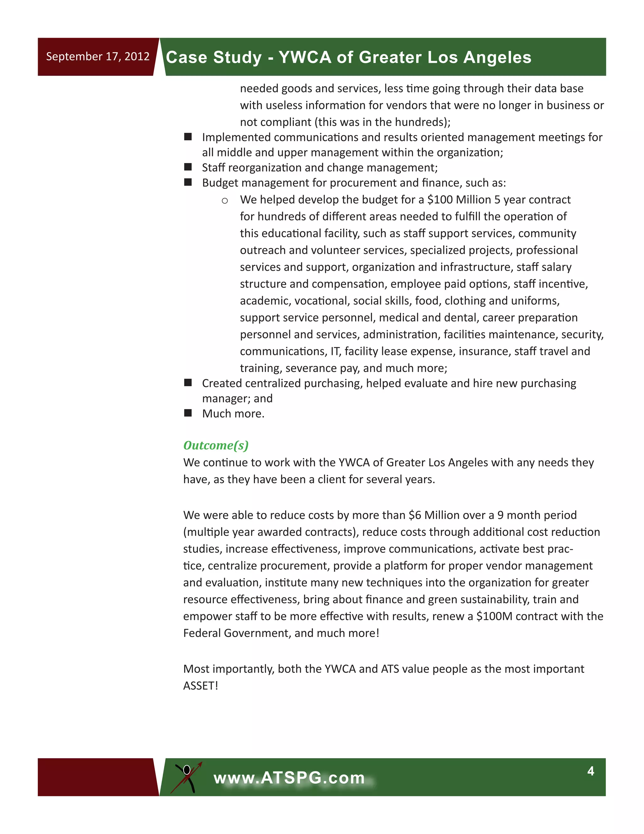 33.1.006 YWCA GLA Case Study Story | PDF