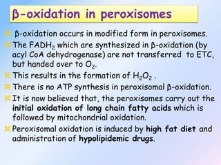 Oxidation of fatty acids | PPSX