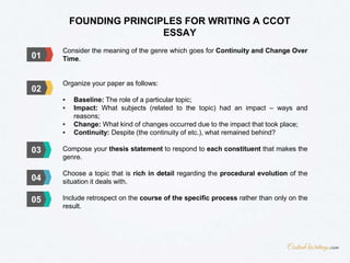 COMPLETE GUIDE ON WRITING A CCOT ESSAY ON CHEMISTRY RESEARCH | PPT