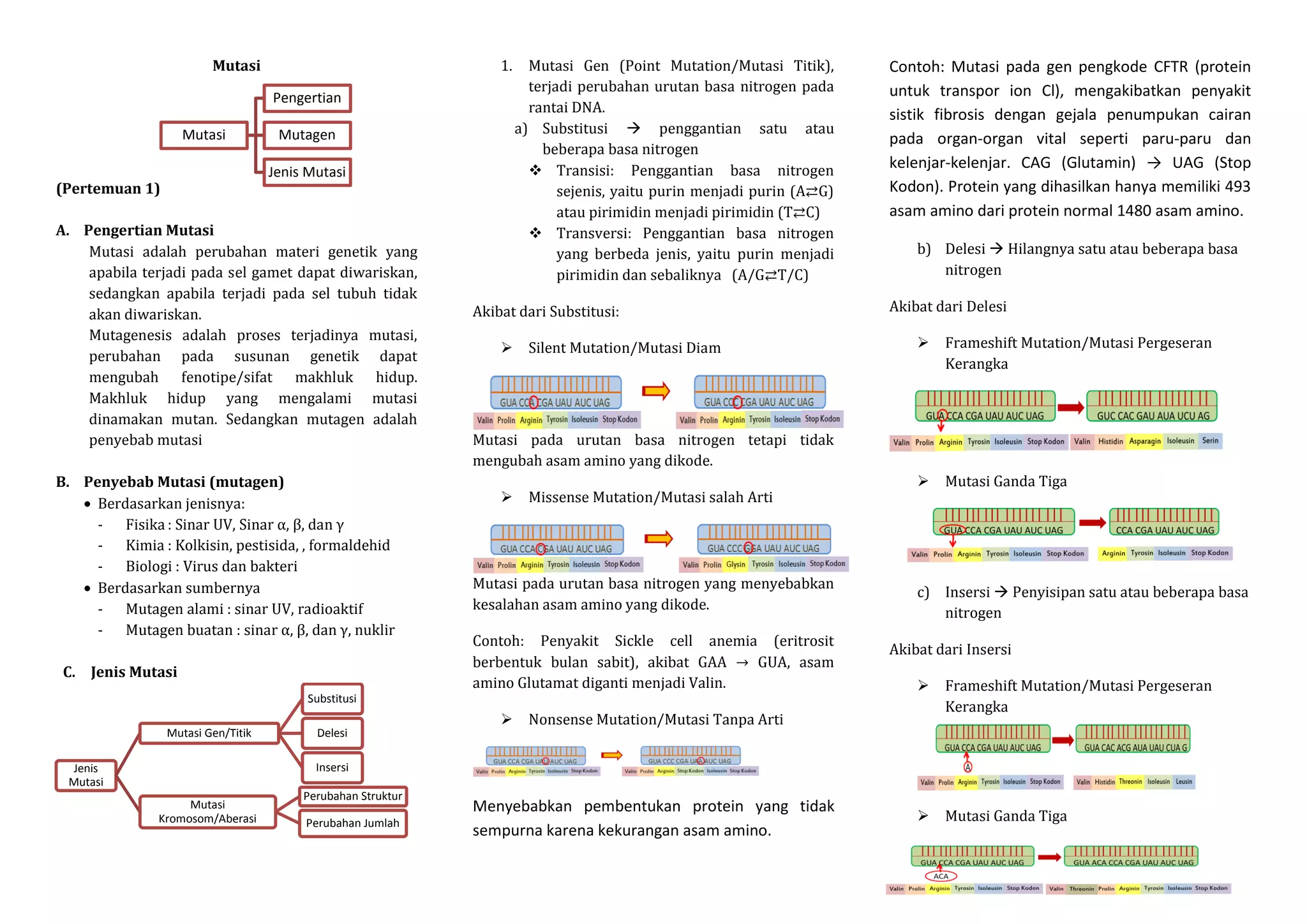 MUTASI (BIOLOGI SMA) | PDF