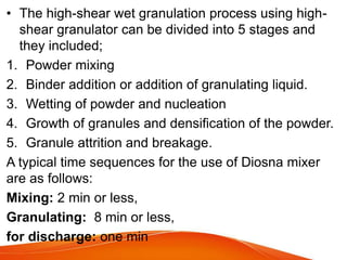 Granulation and Modern Equipments | PPTX
