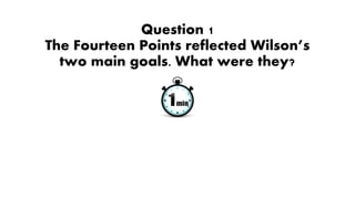 REVISION IGCSE CAMBRIDGE HISTORY: FOURTEEN POINTS | PPTX