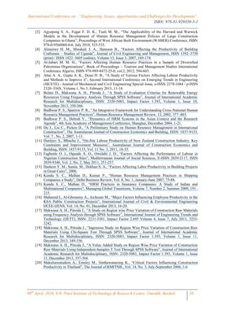 ANALYSIS OF FACTORS AFFECTING HUMAN RESOURCE MANAGEMENT OF CONSTRUCTION ...