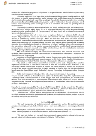 The Implementation of Curriculum at Kuttab Al-Fatih Surabaya | PDF | Islam | Religion & Spirituality