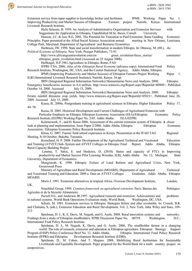 A Seminar Title On the History and Evolution of Agricultural Extension ...