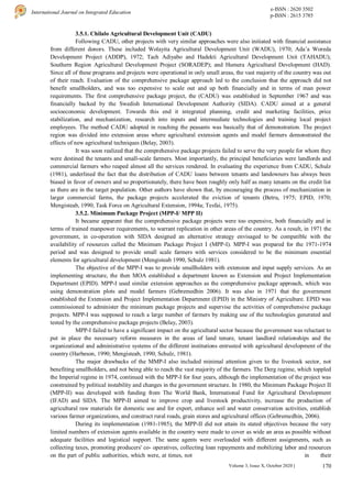 A Seminar Title On the History and Evolution of Agricultural Extension ...