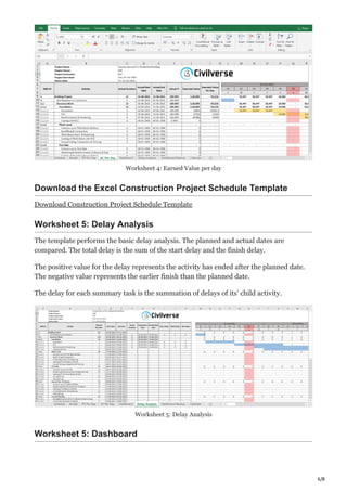 Residential Construction Schedule Template Excel