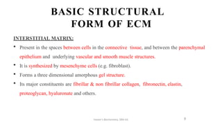 DPT - Biochemistry & Genetics - II - Tissue Biochemistry (Part 1) | PPT