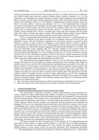 The underlying physics concept of a soccer game as a catalyst for ...