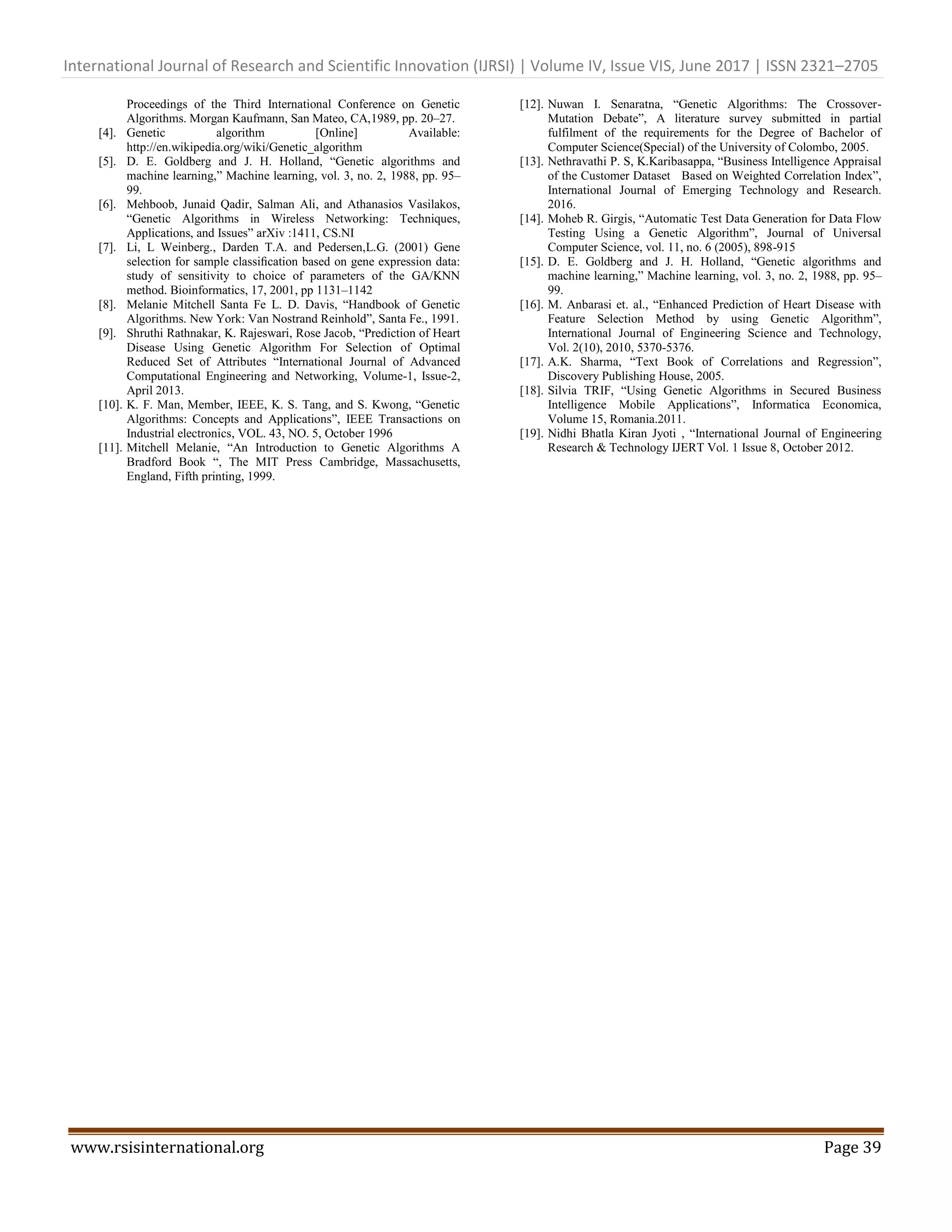 Augmentation of Customer’s Profile Dataset Using Genetic Algorithm | PDF
