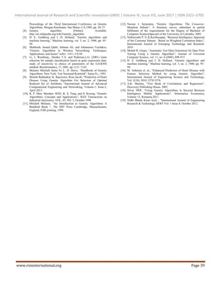 Augmentation of Customer’s Profile Dataset Using Genetic Algorithm | PDF