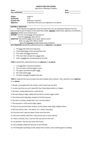 33 adjective or adberb | DOCX