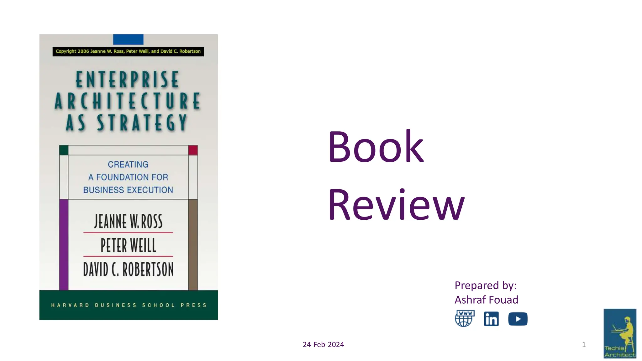 Enterprise Architecture As Strategy - Book Review | PPTX