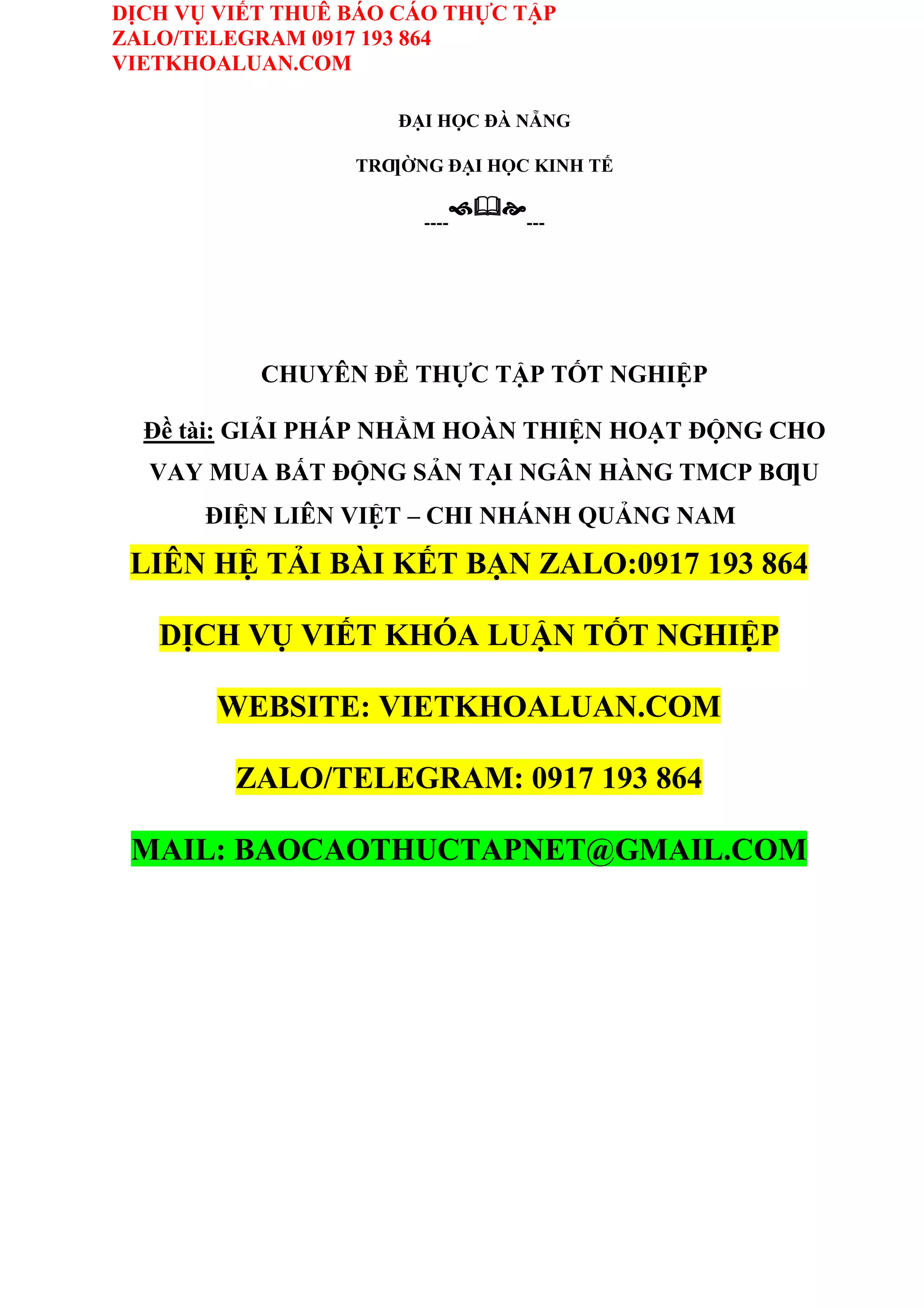 BÀI MẪU Báo cáo tại ngân hàng bưu điện Liên VIệt, HAY | DOC