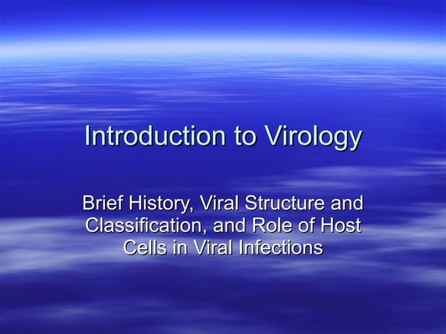 33. introduction to virology | PPT