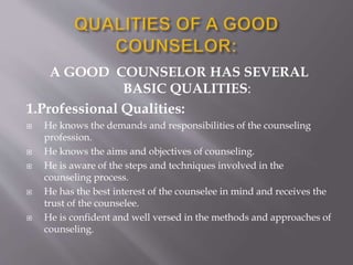 Qualities of Counselor | PPTX