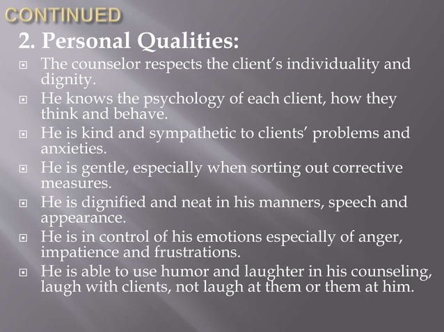 Qualities of Counselor | PPTX