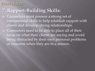 Qualities of Counselor | PPTX