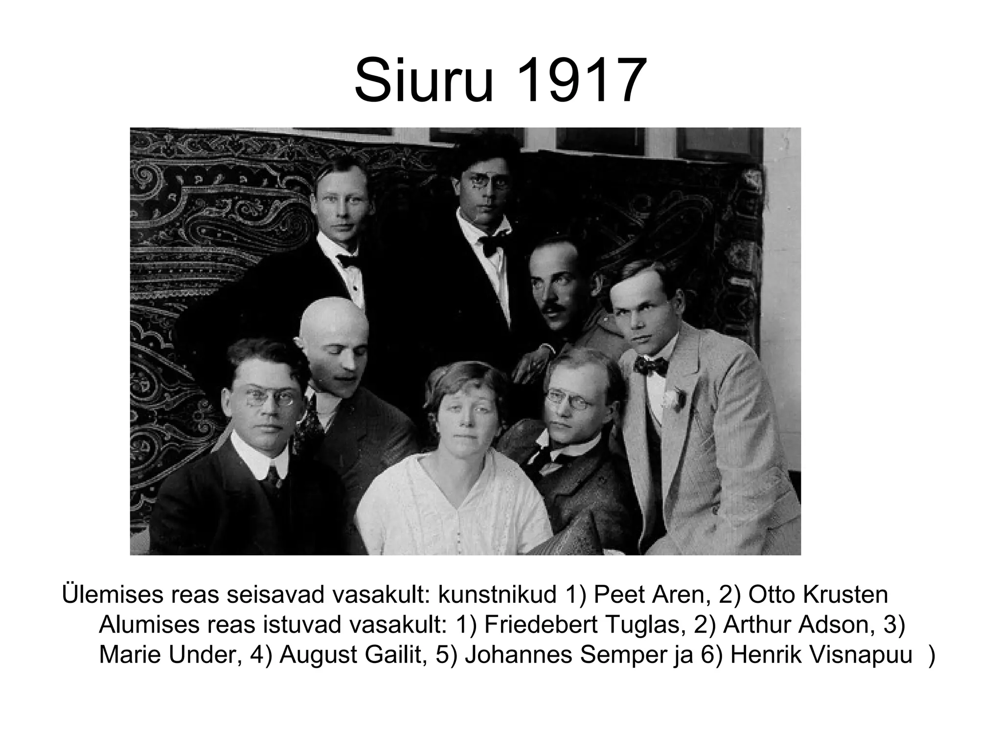 Kultuurielu Eesti Vabariigis (1920-1940) | PPT