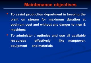 33 maintenance objective & philosphy | PPT