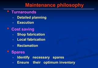 33 maintenance objective & philosphy | PPT | Mechanical and Industrial ...