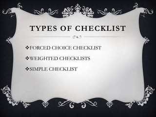 Checklist | PPTX | Educational Assessment | Education