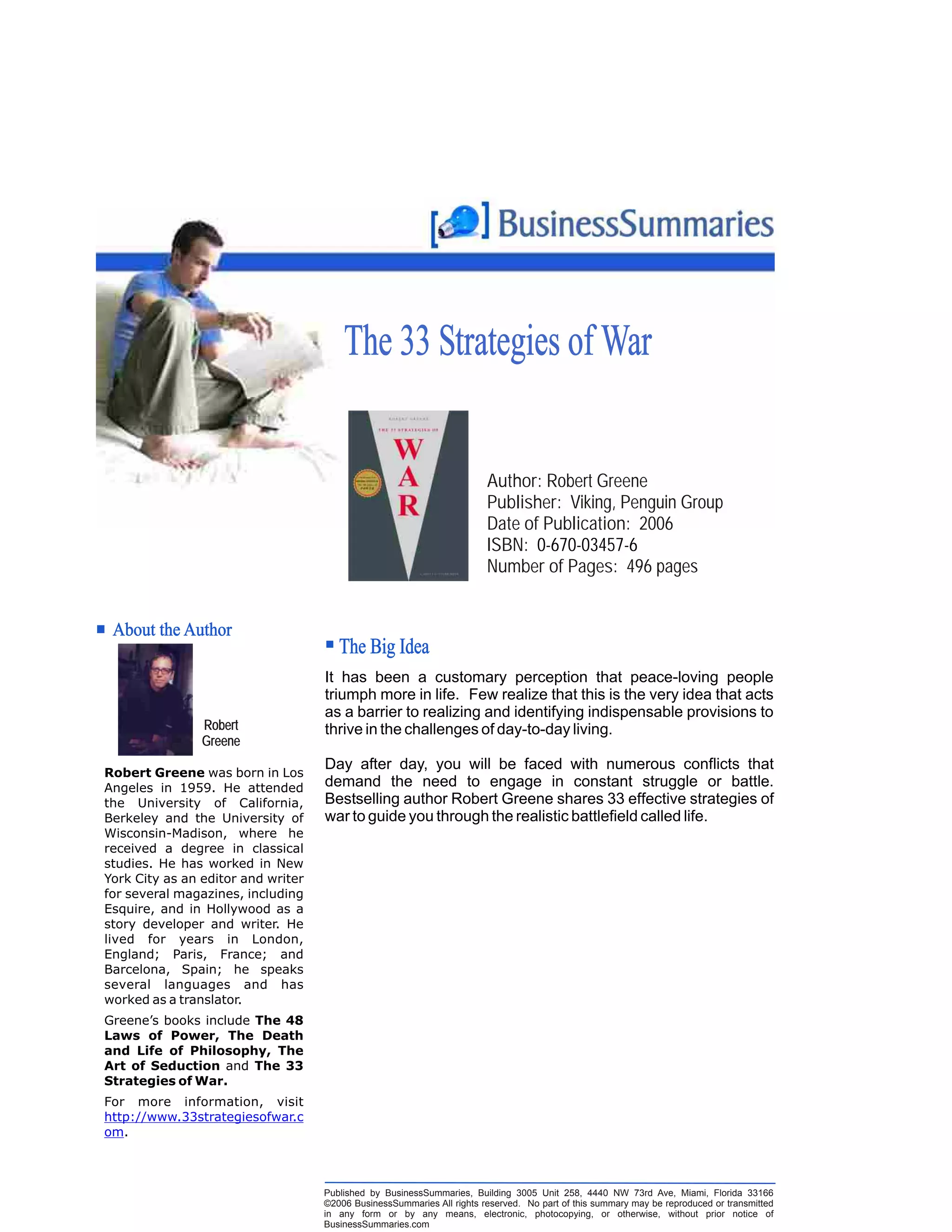 33 Strategies Of War | PDF