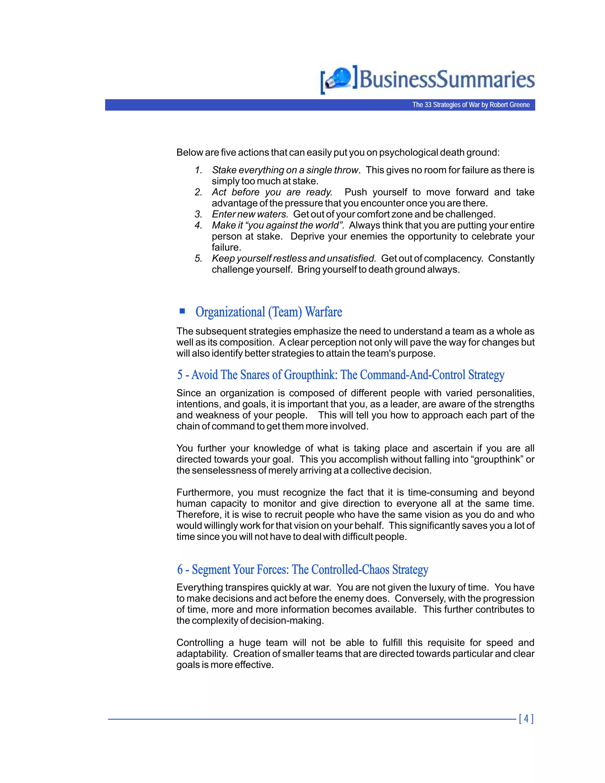 33 Strategies Of War | PDF