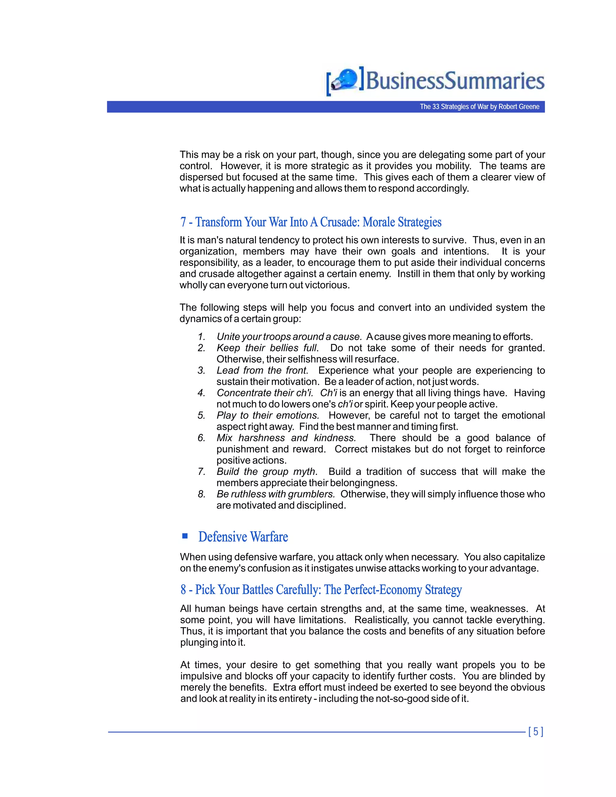 33 Strategies Of War | PDF