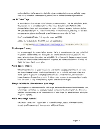33 "Must-Do" Tips to Improve HTML Email Design | PDF | Web Design and ...