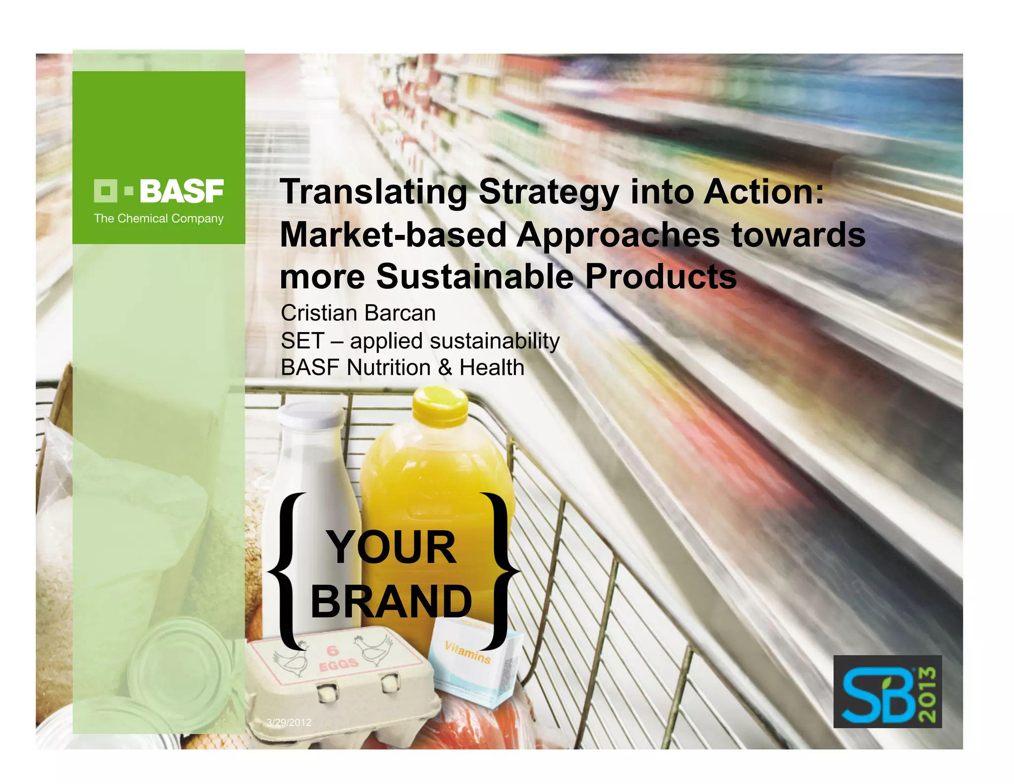 Translating Strategy into Action: Market-based Approaches towards more ...