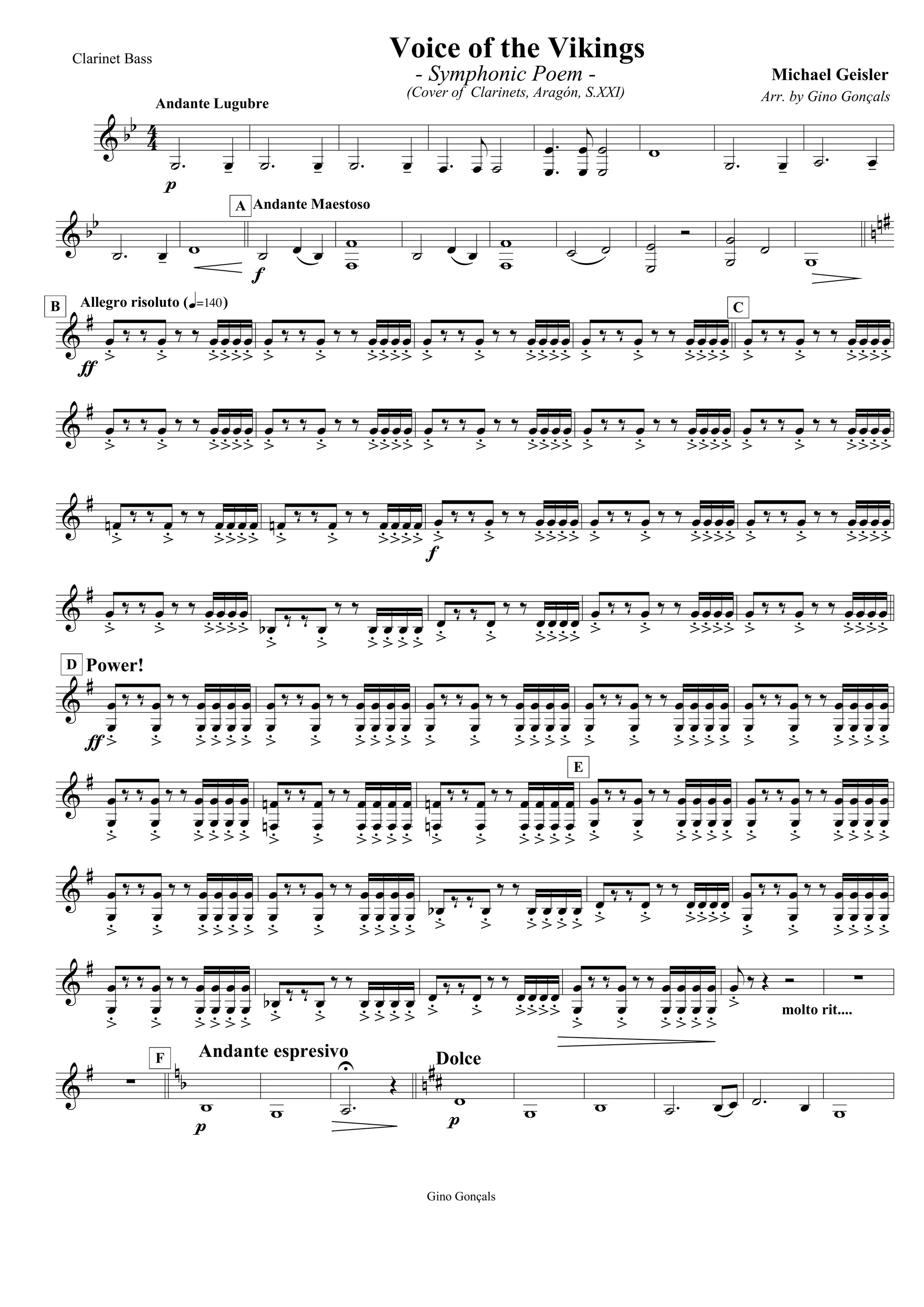 Voice of the Vikings - Michael Geisler - Set of Clarinets | PDF