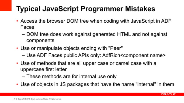 Oracle ADF Architecture TV - Development - Programming Best Practices | PPT