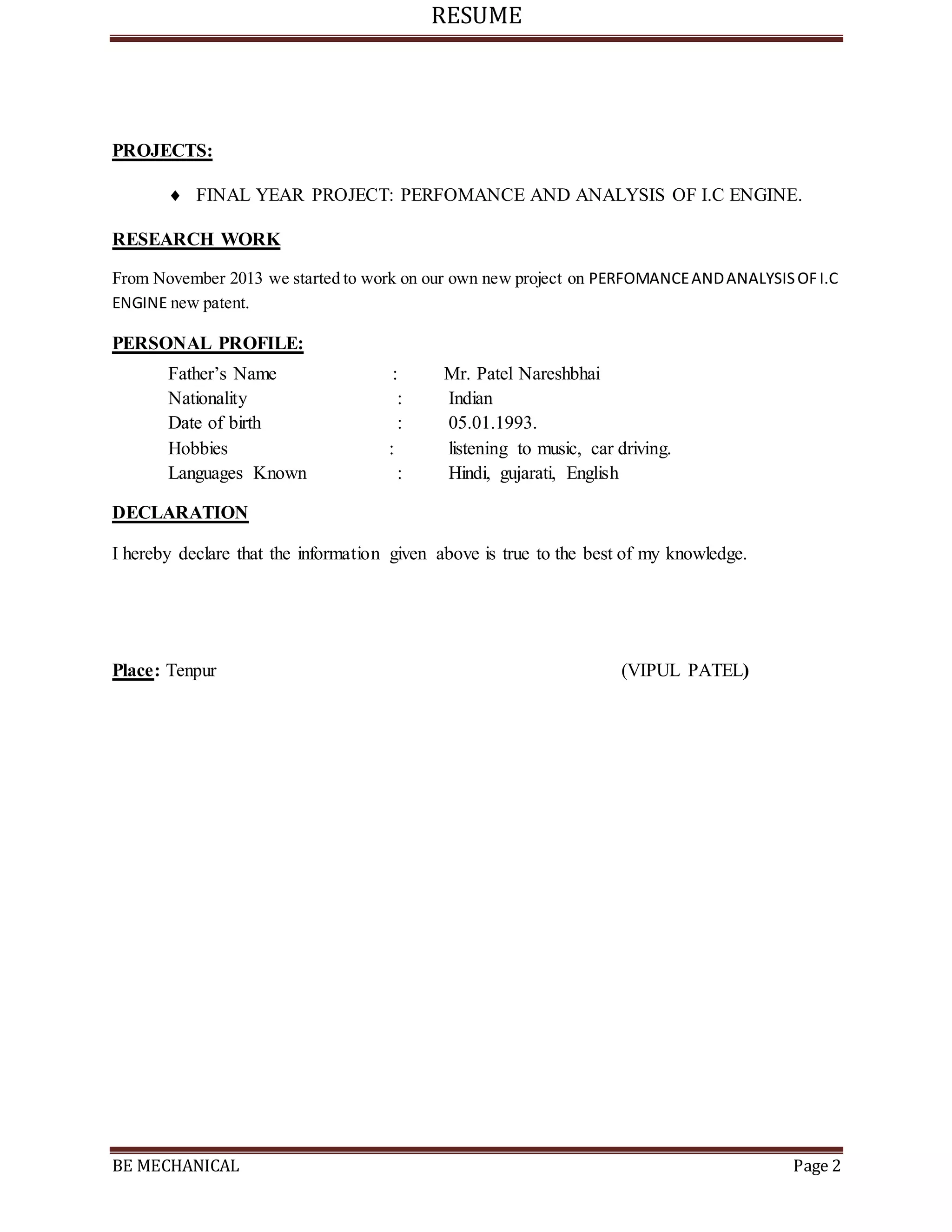 vipul resume1 | PDF