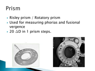 Phoropter; it’s definition, meaning and specifications | PPTX