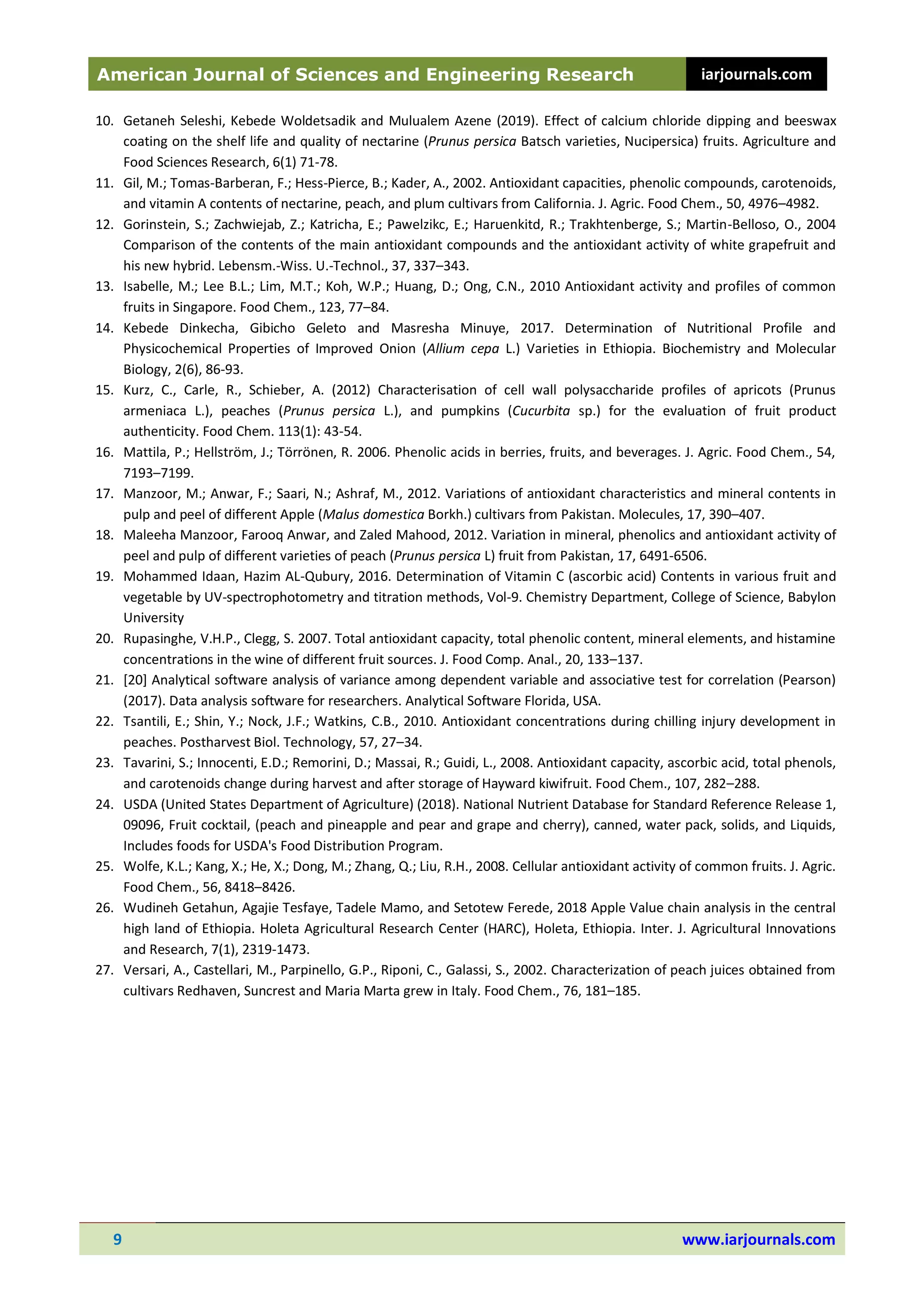 Nutritional Profile and Physicochemical Properties of Peach Varieties ...