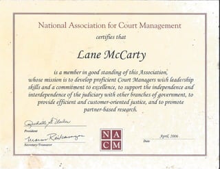 NACM Certificate | PPT