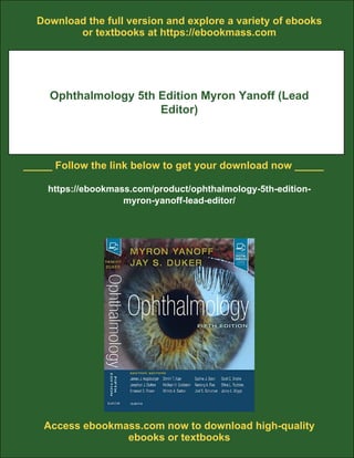 Ophthalmology 5th Edition Myron Yanoff (Lead Editor) | PDF