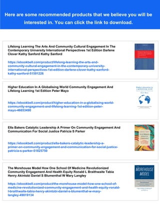 University Community Engagement And Lifelong Learning The Porous ...