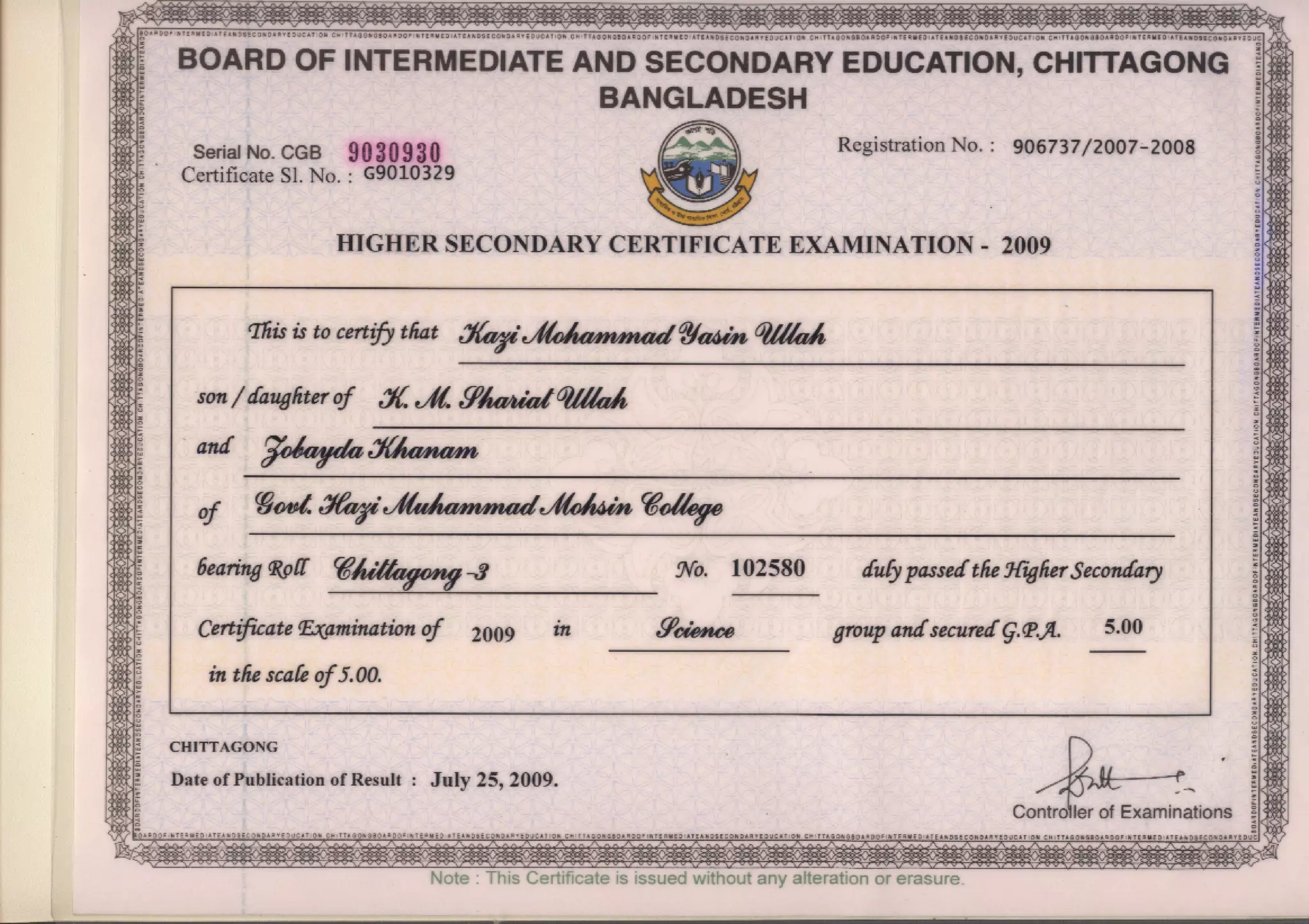 Certificate_HSC | PPT