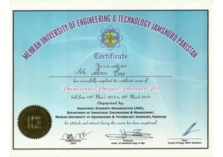 Prima Vera P3 Certificate | PDF