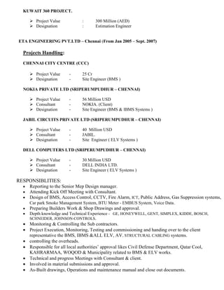 CV - ELV ENGINEER | PDF