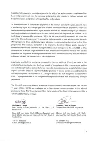 Value of BAcc LLB graduates | PDF