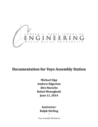 Yo-yo Assembly Machine | PDF