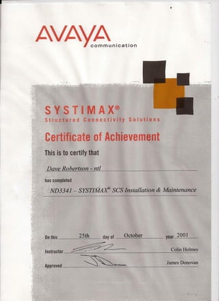 Avaya Certificate0001 | PDF